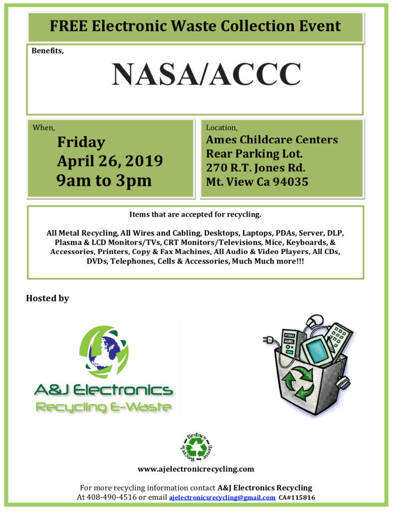 E-Waste Fundraiser Reminder – Ames Child Care Center